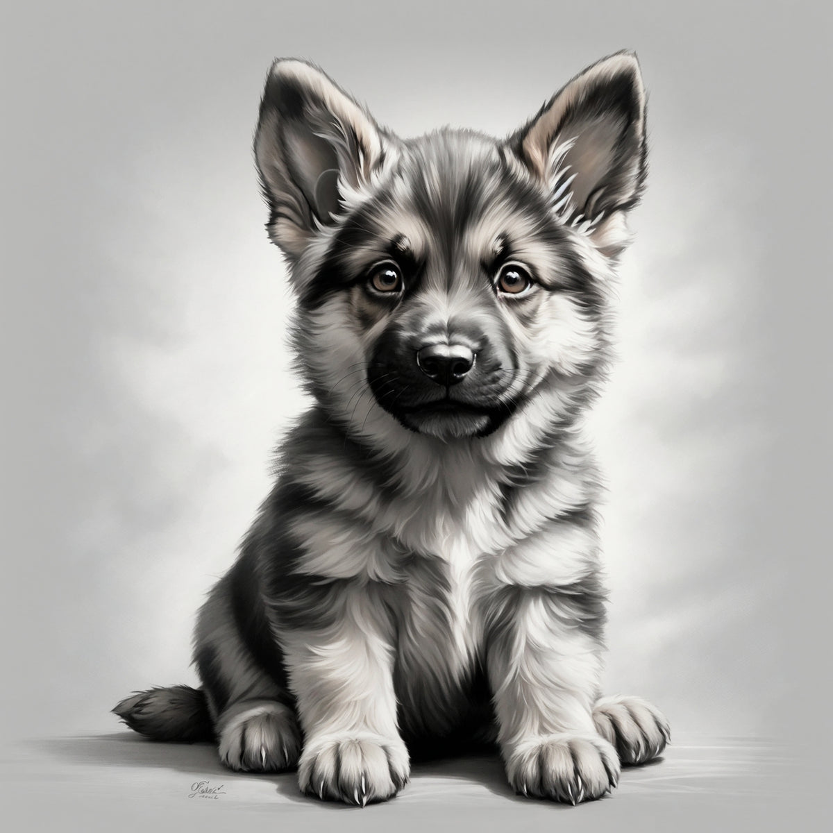 German Shepard Puppy – Kimpton Graphics Art