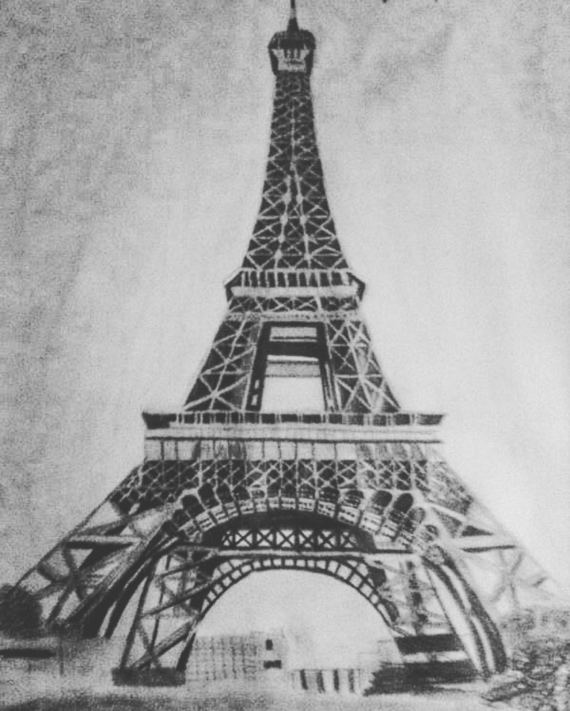 Eiffel Tower Pencil Sketch
