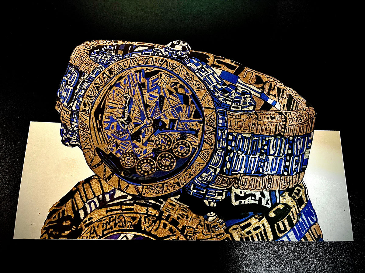 Clockwork “Blue Drip 3D- Print – Kimpton Graphics Art