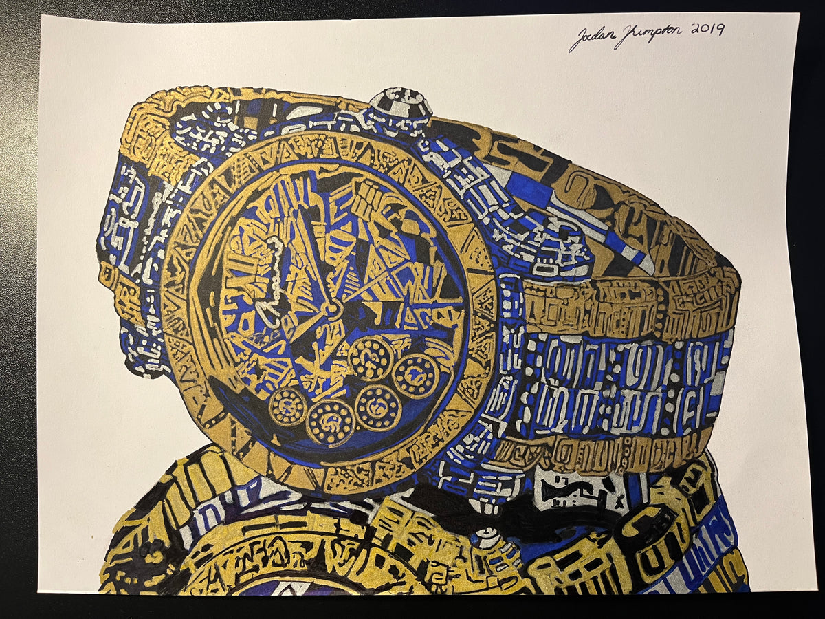 Clockwork Blue Drip Edition 1- Original – Kimpton Graphics Art